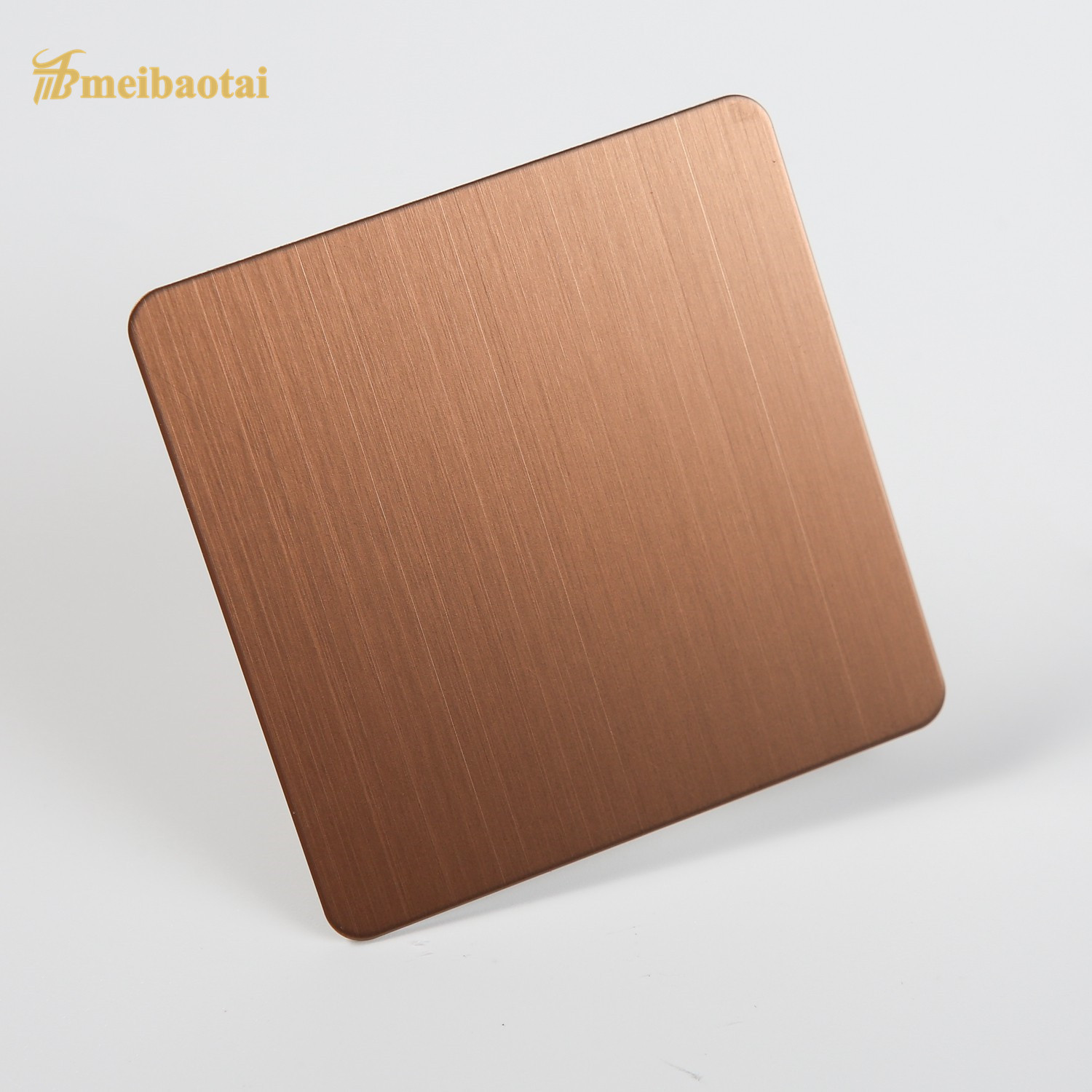 Brown Rose Gold PVD Color Coating Hairline Stainless Steel Sheet 201 Grade